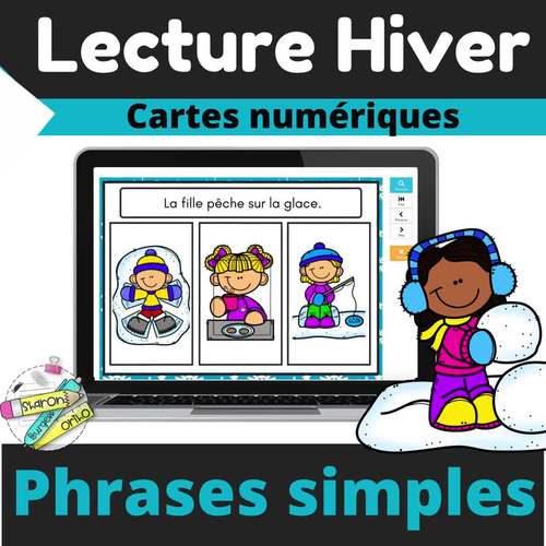 Lecture Hiver | French Boom Cards by Sharon Burgess Ortho | TPT