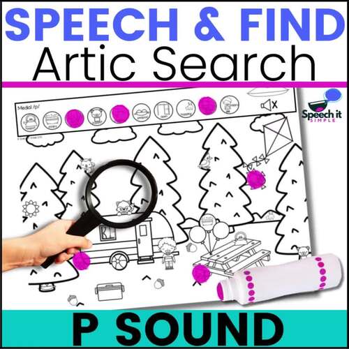 Speech and Find - P Sound - Articulation Worksheets - Find It - Speech ...