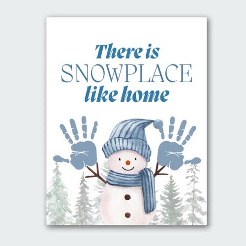 Winter Handprint Art | Snowman Template | Winter Craft | Winter Activities