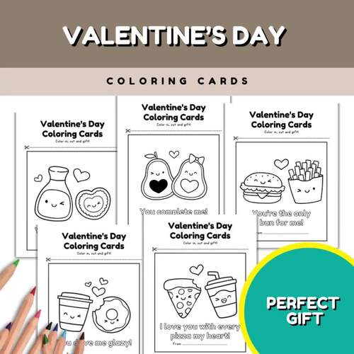 Printable Coloring Valentines Cards, Happy Valentines Day Coloring Sheet