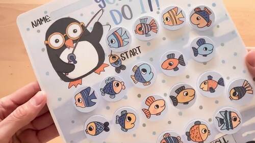 Winter Reward Chart for Kids Penguin Behaviour Chart Sticker Routine Chart