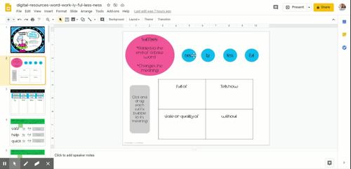Digital Word Work Suffixes: -ly, -ful, -ness, & -less by ...