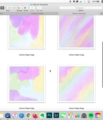 Unicorn rainbow digital paper pack 12x12 inch JPEG for backgrounds ...