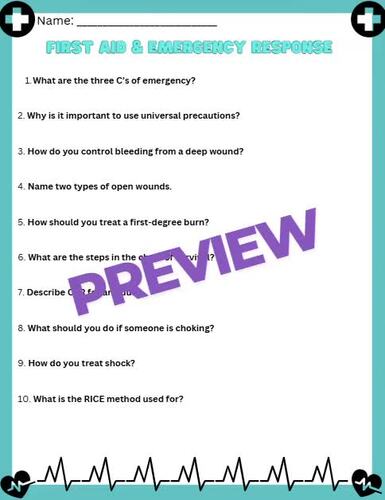 CPR, First Aid, and Emergency Response Review, PDF Study Guide | Health ...