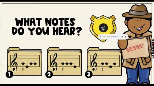 Solfege Activity for Elementary Music - Interactive Music Slides - BUNDLE