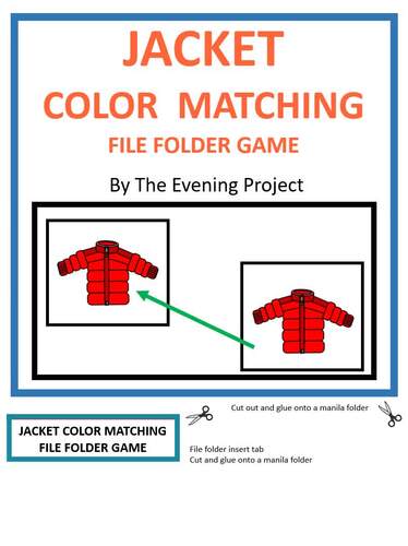 JACKET COLOR MATCHING FILE FOLDER GAME FOR KINDERGARTEN & SP.EDUC.