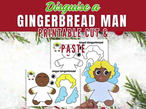 Disguise a Gingerbread Man as an Angel Kids Craft for Christmas Activities