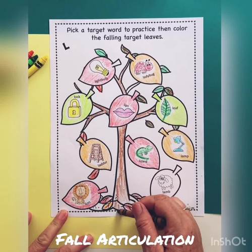 FALL Articulation NO PREP Later Developing Sounds Ready to Print and Go!