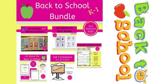 First Week of School Activities | Kindergarten and First Grade | Bundle
