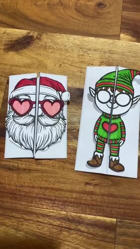 Christmas Card Foldable | Printable Holiday Greeting Cards | TPT