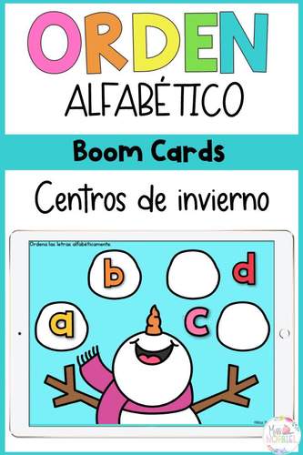 Orden alfabético | Alphabetical order in Spanish Boom cards ABC Order