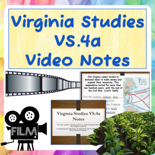 Virginia Studies VS.4a Notes Recording by Land of Learning by Laura