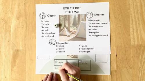 Roll a Story Camping Theme Writing Activity by LEO LESSONS | TPT