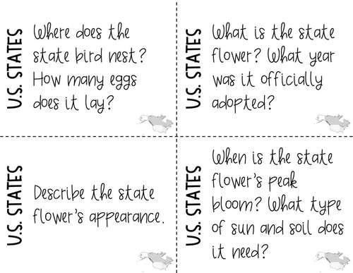 U.S. States Task Cards for Any State (Print and Digital) by Heather Huhman