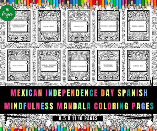 Mexican Independence Day Spanish Vocabulary, Bulletin Board, Printable ...