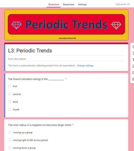Chemistry GROWING BUNDLE | Google Forms by Secondary Science HQ 2