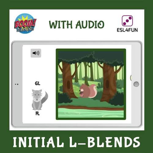 Boom Cards - Initial L-Blends by ESL4FUN | Teachers Pay Teachers