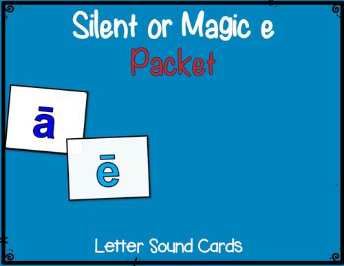 Silent or Magic e Packet : Letters, Pictures, Words & Worksheets