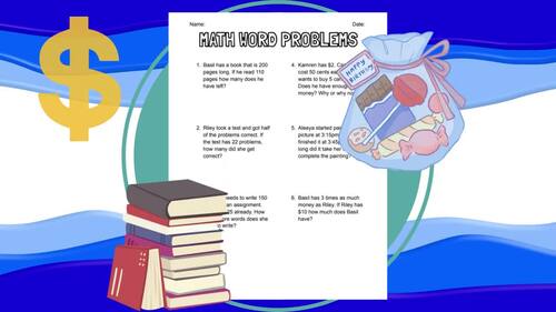 Math Word Problems Elementary Level BUNDLE by Skye's Workshop | TPT