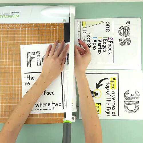 3D Figures and Attributes Math Anchor Chart (Collage, Poster, Letter, Mini)
