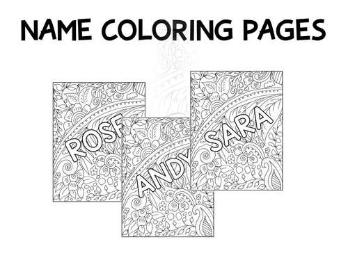 Printable Personalized Name Coloring Worksheets, Custom Name Coloring Pages