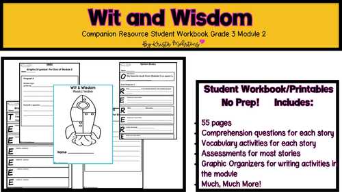 Wit & Wisdom Companion Resource 3rd grade Student Workbook Module 2