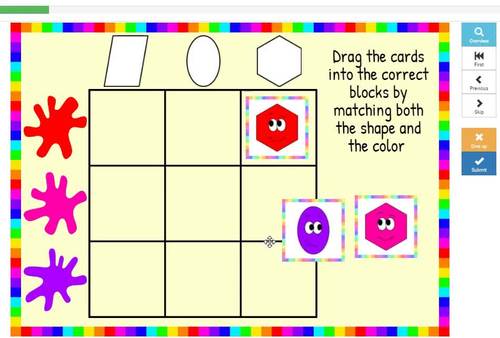 Sorting Shapes and Colors Activity - Digital Boom™ Cards Game | TPT