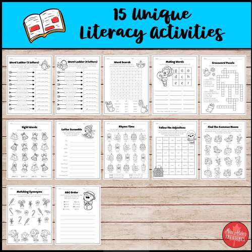 Math and Literacy Activity Pack - Happy Holidays Edition! | TPT