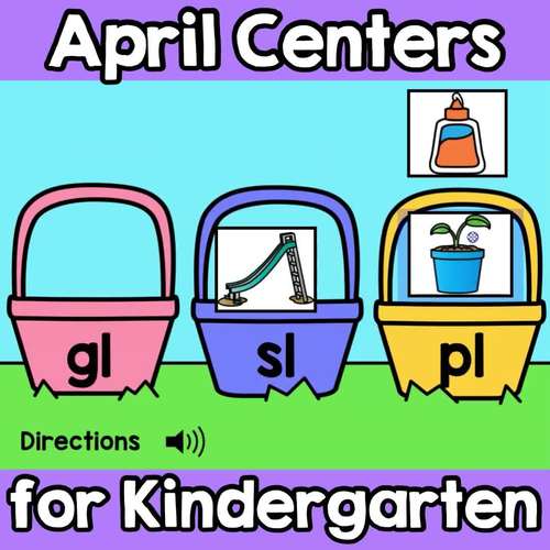 April Boom Cards for Kindergarten - Math and Literacy Centers | TpT
