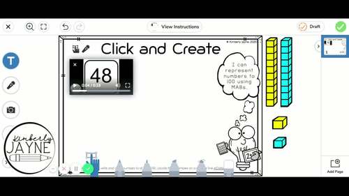 Seesaw Math Activities Place Value to 100 by Kimberly Jayne Creates