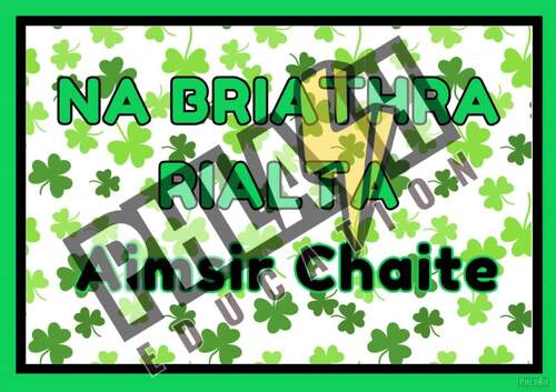 Na Briathra Rialta – 28 Colourful Aimsir Chaite Gaeilge Posters | TPT