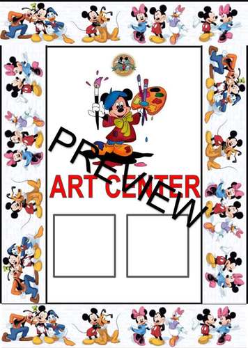 Center Poster Slides (Mickey Mouse Themed) 3K, preK, Kindergarten
