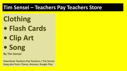 English Clothing Song 1 for ESL, EFL, Kindergarten. Shirt, jacket ...