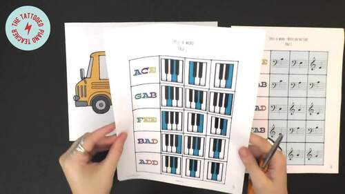 MUSIC THEORY PUZZLES | Back to School Matching Game: Notes, Key Names ...