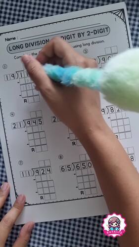 Long Division 3 Digit by 2 worksheets | Problem Solving | Number Sense ...