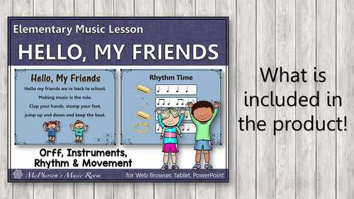 Back to School Elementary Music Lesson Steady Beat | Let's Move Hello ...