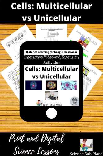 Cells: Unicellular vs Multicellular - Interactive Video and Extension ...