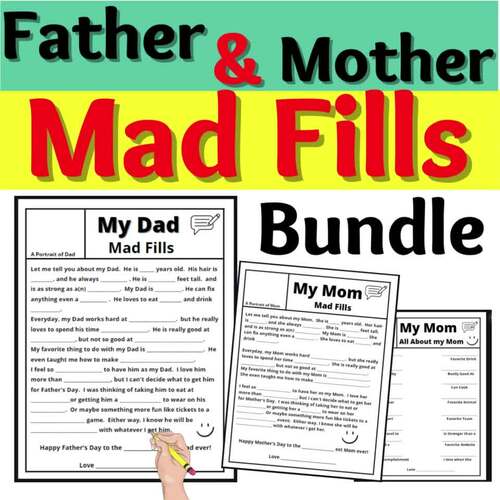 Father Mother Mad Fills Bundle Writing Prompts Resource No Prep | TPT