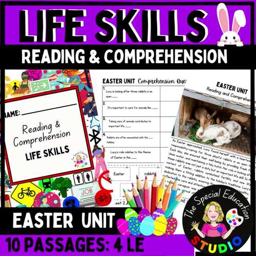 Easter Reading Comprehension differentiated tasks Special Education ...