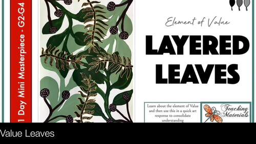 Art Element of VALUE Munch, O'Keeffe Leaves one day art project 2nd ...