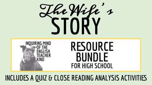 "The Wife's Story" Bell Ringer, Quiz, and Reading Worksheets Bundle ...