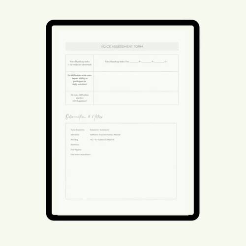 Voice Assessment by Resolve Speech Therapy | TPT