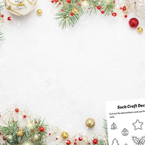 Holiday Christmas Winter Sock Exchange Activity, Sock Craft, Writing ...