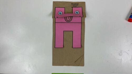 Letter H Alphabet Puppet Craft & Speech Therapy Lesson Plans w/ Visual ...