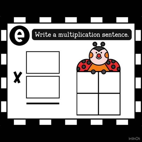 Multiplication Arrays + Area Math Task Cards for 3rd Grade {April}