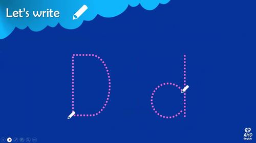 Digital Alphabet Letter D no prep Lesson PPT for Distance Learning