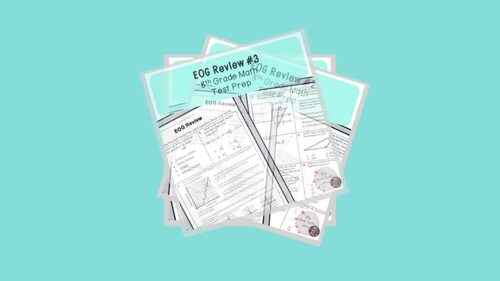 EOG Review #4 | 8th Grade Math | Test Prep by My Math Teacher Heart