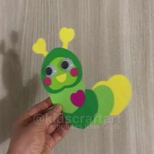 Caterpillar Love Bug Valentines Day Heart Craft Spring Animal Crafts ...