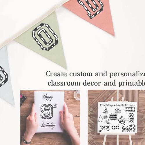 Cow Print Alphabet PNG Letters Clip Art Bulletin Board Letters and Numbers