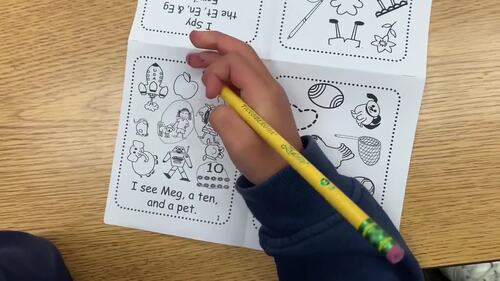 I Spy CVC Words Print & Fold Easy Reader Books BUNDLE - CVC Worksheets